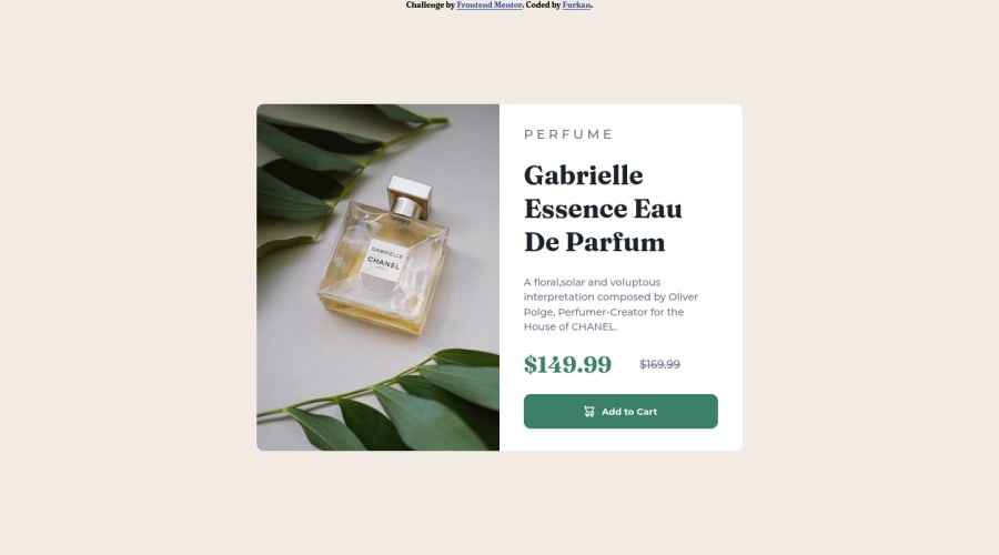 Frontend Mentor | Perfume Product Card coding challenge solution Frontend Mentor | Perfume Product Card coding challenge solution