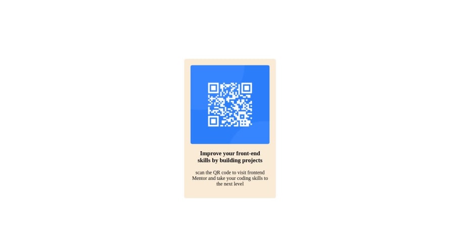 Frontend Mentor Qrcode Component Coding Challenge Solution