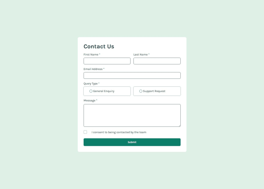 Frontend Mentor | contact-form coding challenge solution Frontend Mentor | contact-form coding challenge solution