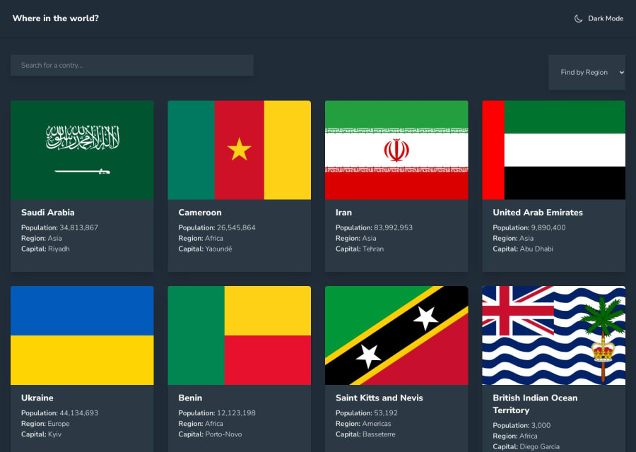 Frontend Mentor Countries App Using React React Router And Tailwind