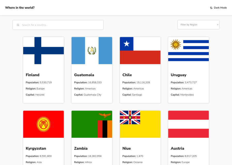 Frontend Mentor Rest Countries Api Built With React Js Coding