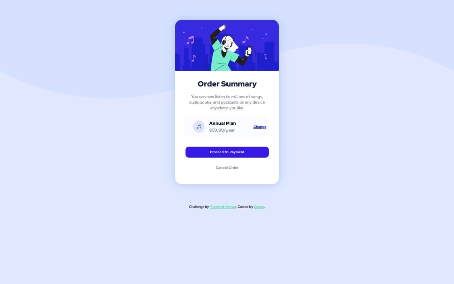Frontend Mentor Order Summary Component Using Css Flex Coding Challenge Solution
