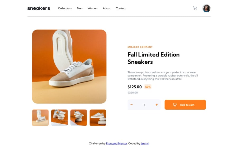 Frontend Mentor Responsive E Commerce Product Page Using Html Css Js Coding Challenge Solution