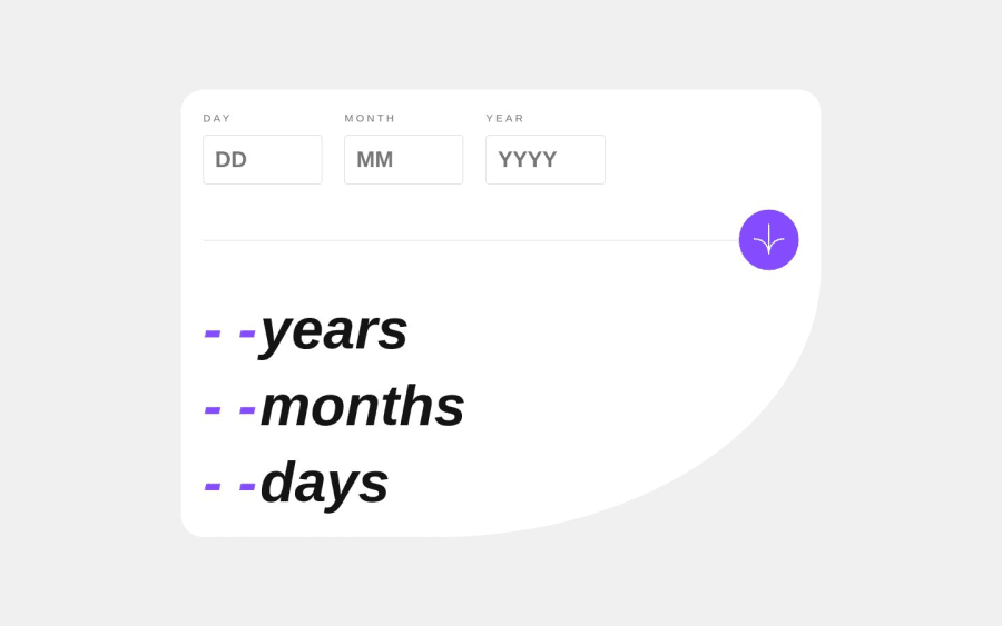 Frontend Mentor Age Calculator App In Vuejs Coding Challenge Solution