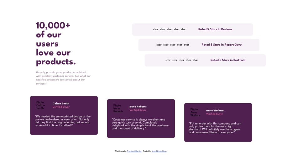 Frontend Mentor Html E Css Com Mobile First Coding Challenge Solution