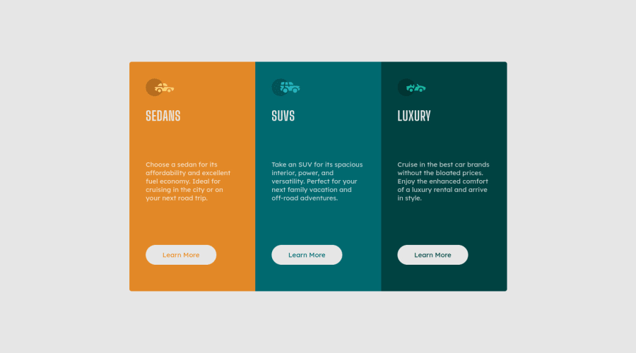 Frontend Mentor 3 Cards Component Using Simple Css And Html Coding