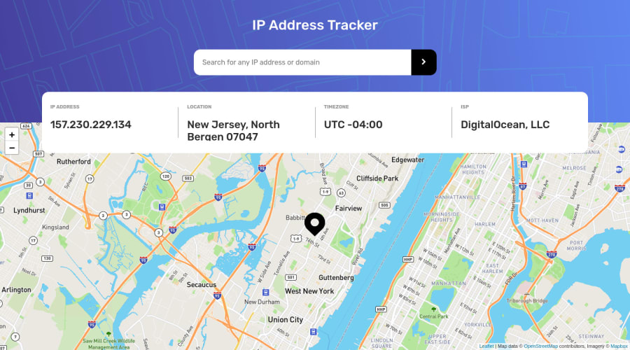Frontend Mentor Ip Address Tracker Using React Leaflet And Ipify Api Coding Challenge Solution