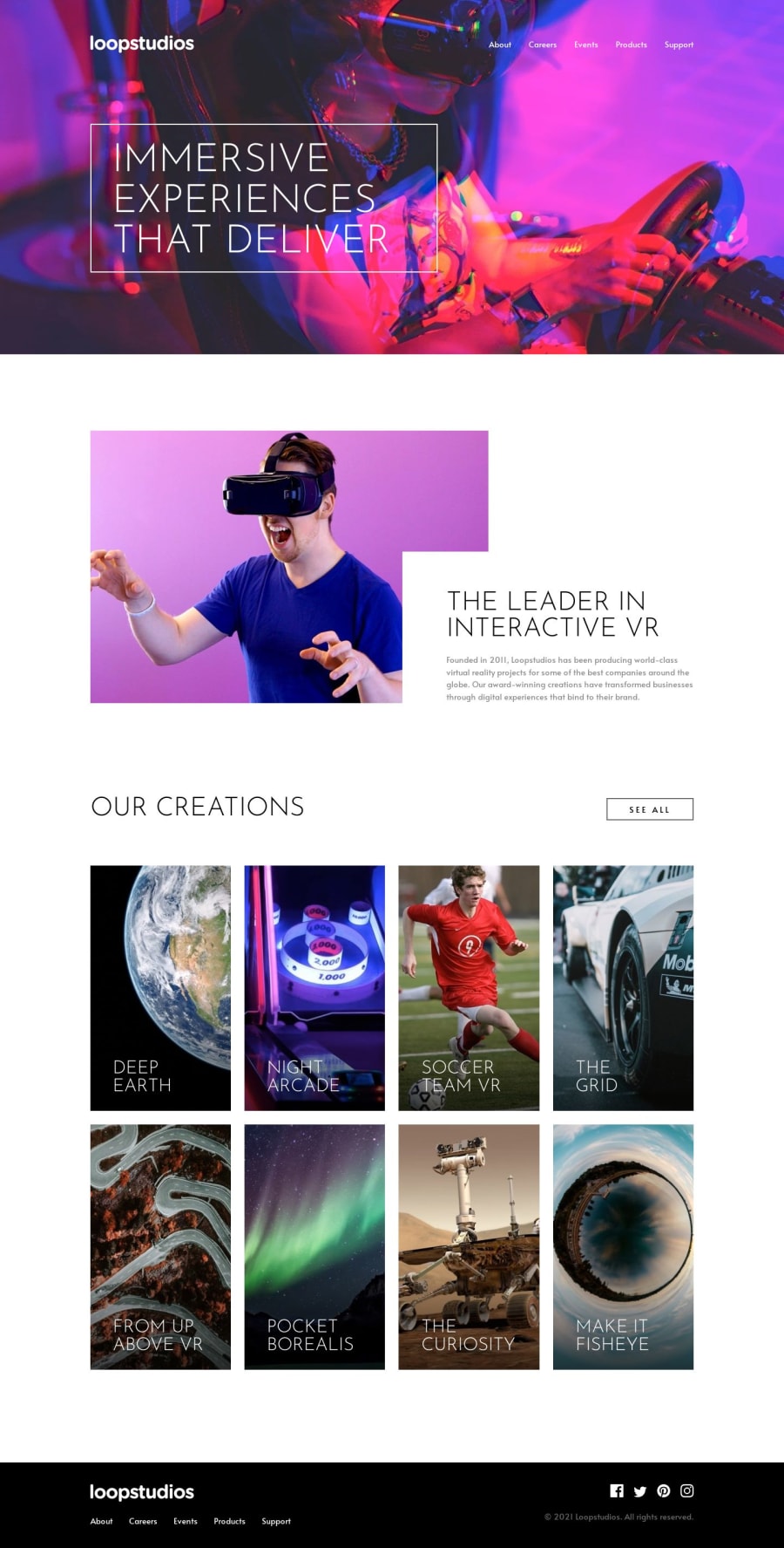 Frontend Mentor | Loopstudios Homepage (Grid & Flex layout) coding challenge solution