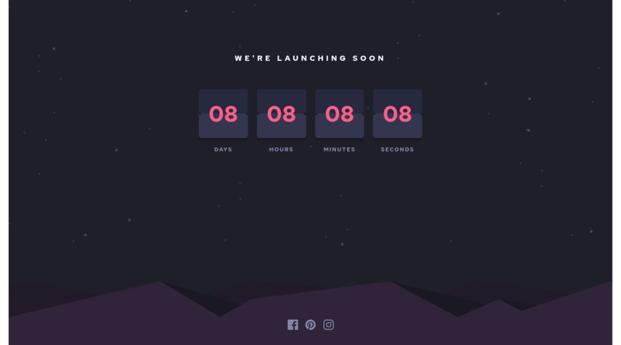Frontend Mentor | Launch countdown timer coding challenge solution