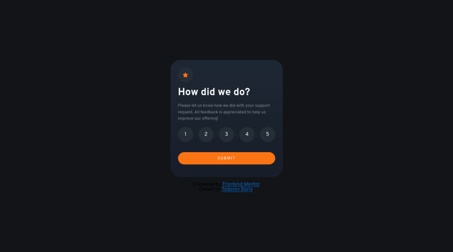 Frontend Mentor Interactive Rating Component Main Using Css Flexboxjavascript Coding