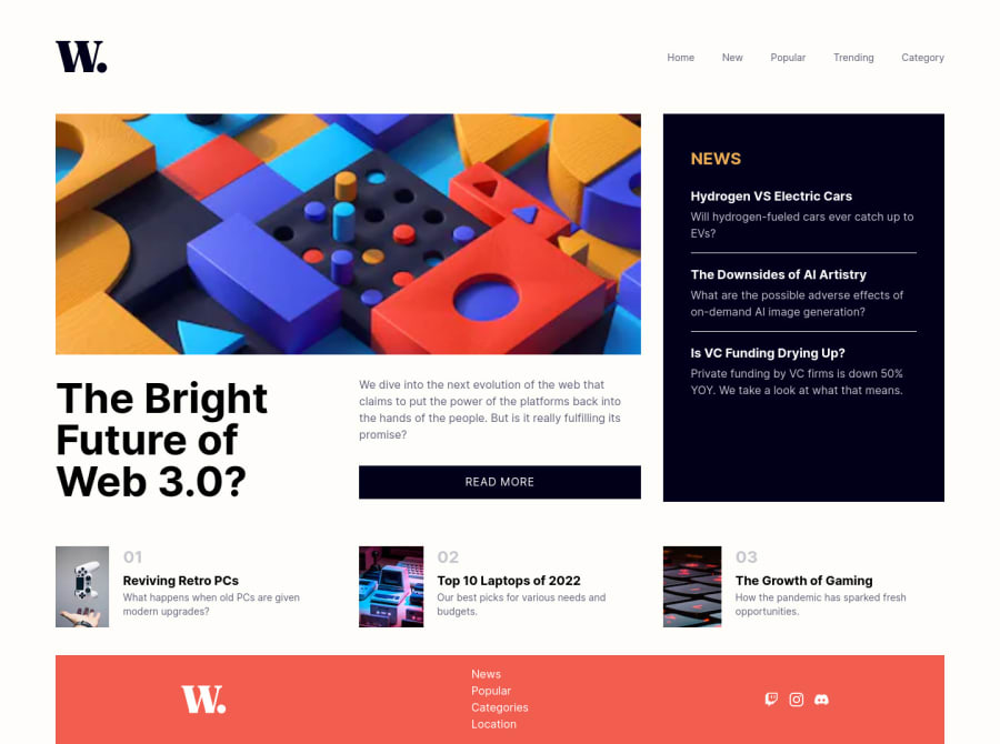 Frontend Mentor My Solution Was Made With Next Js Css Grid And Typescript Coding Challenge