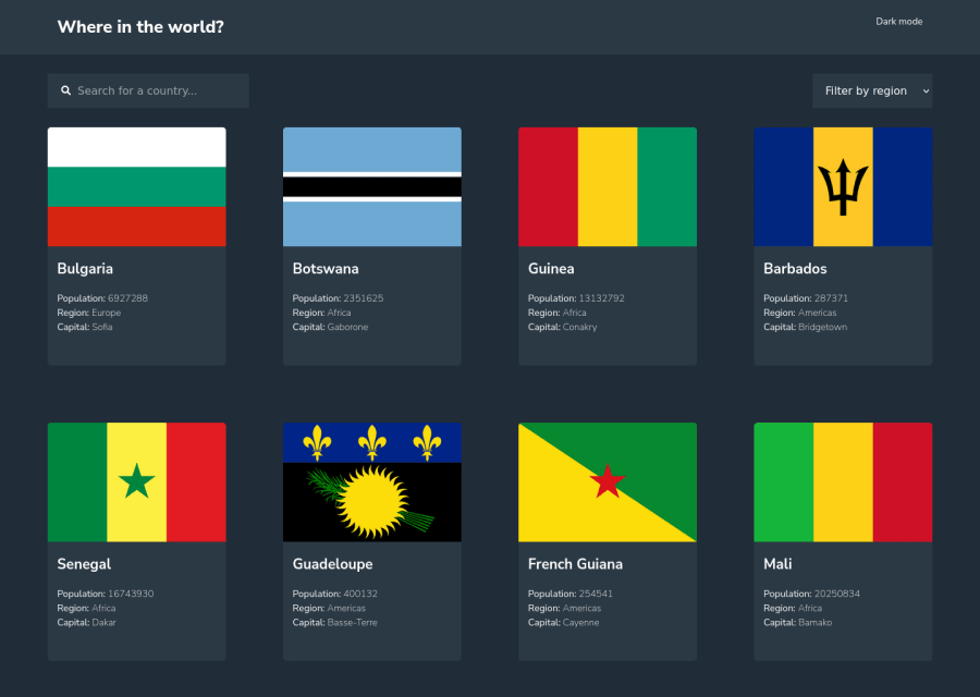 Frontend Mentor Countries Api Using React And Css Coding Challenge