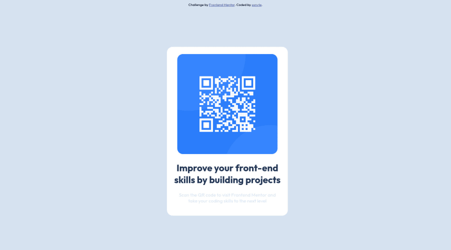Frontend Mentor Qr Code Challenge Using Only Html And Css Coding