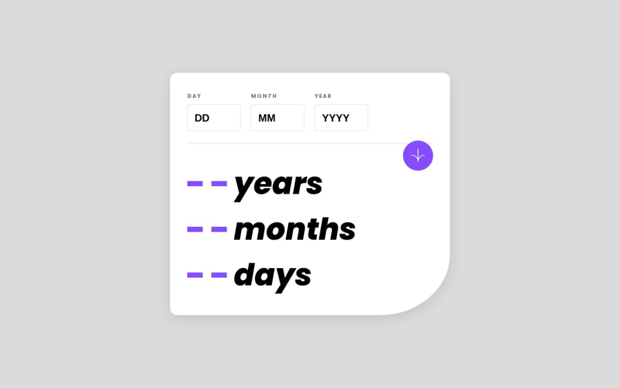 Frontend Mentor Age Calculator App Using Html Css And Javascript Coding Challenge Solution