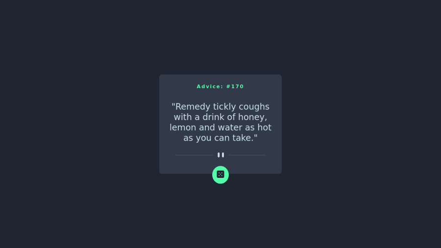 Frontend Mentor Advice Generator App Using Api Coding Challenge Solution