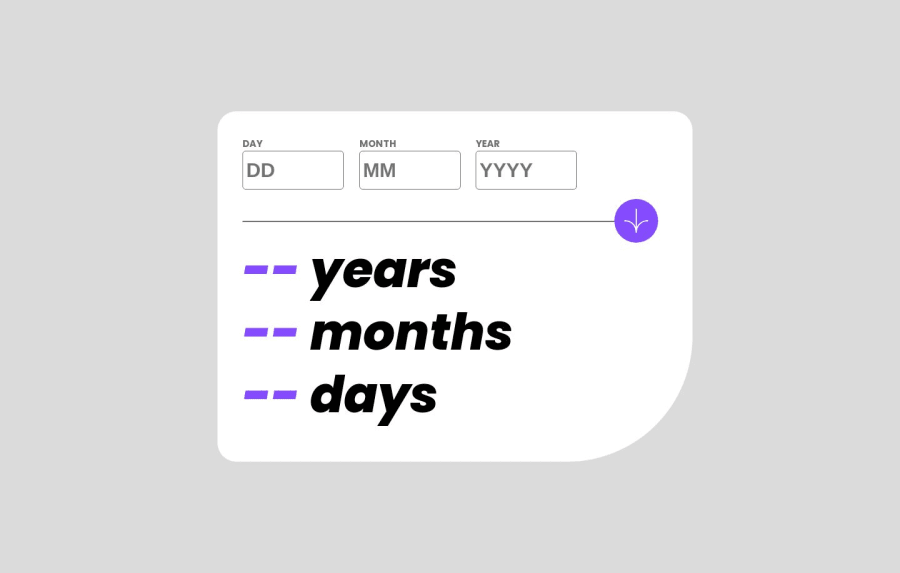 Frontend Mentor Age Calculator App Using Html Css And Javascript Coding Challenge Solution
