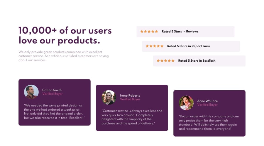 Frontend Mentor Grid And Flexbox Css Solution For Social Proof Section Coding Challenge Solution 2330