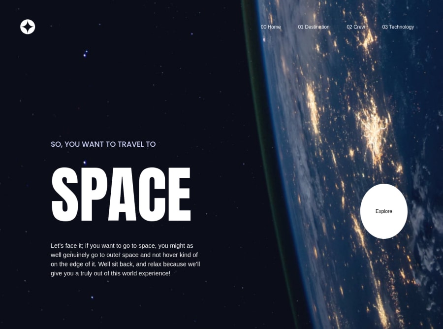Frontend Mentor Using Html Css And Bootstrap 4 Designed The Space Tourism Page Coding