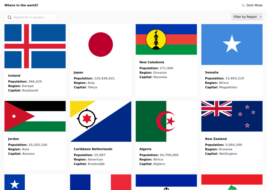 Frontend Mentor Rest Countries Api With Color Switcher Using