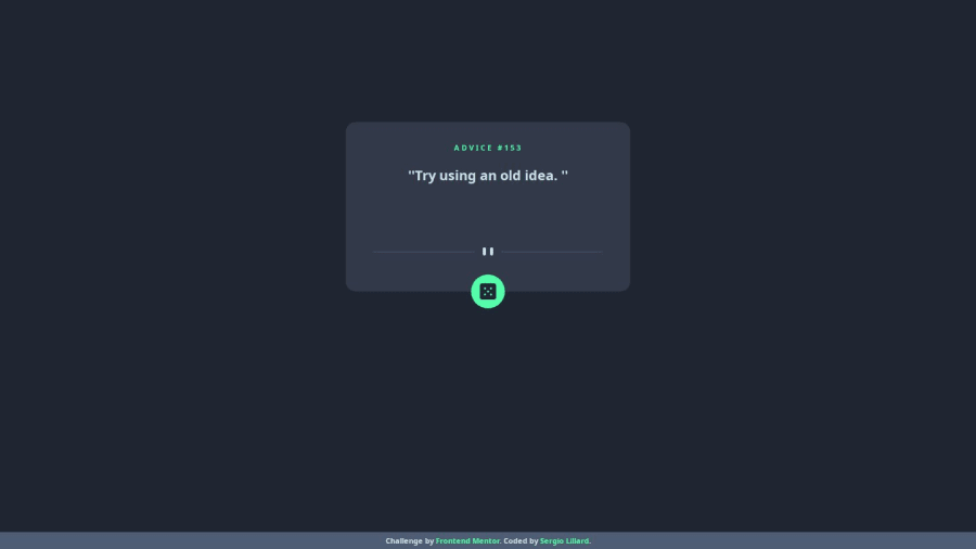 Frontend Mentor Advice Generator Using Html Css And Vanilla Js