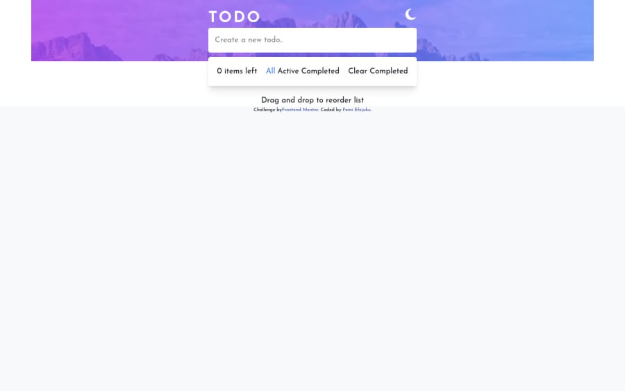Frontend Mentor Todo App Built With React And React Beautiful Drag