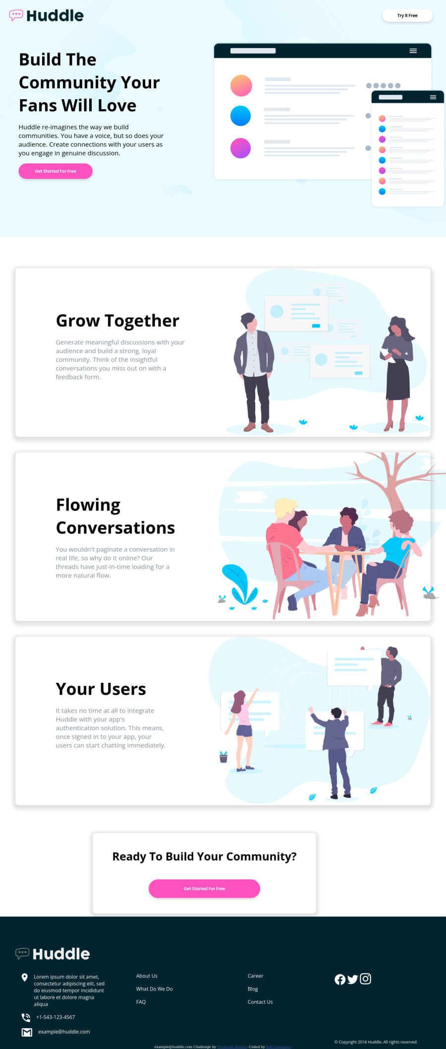 Frontend Mentor Respnsive Landing Page Using Html And Css Coding Challenge Solution