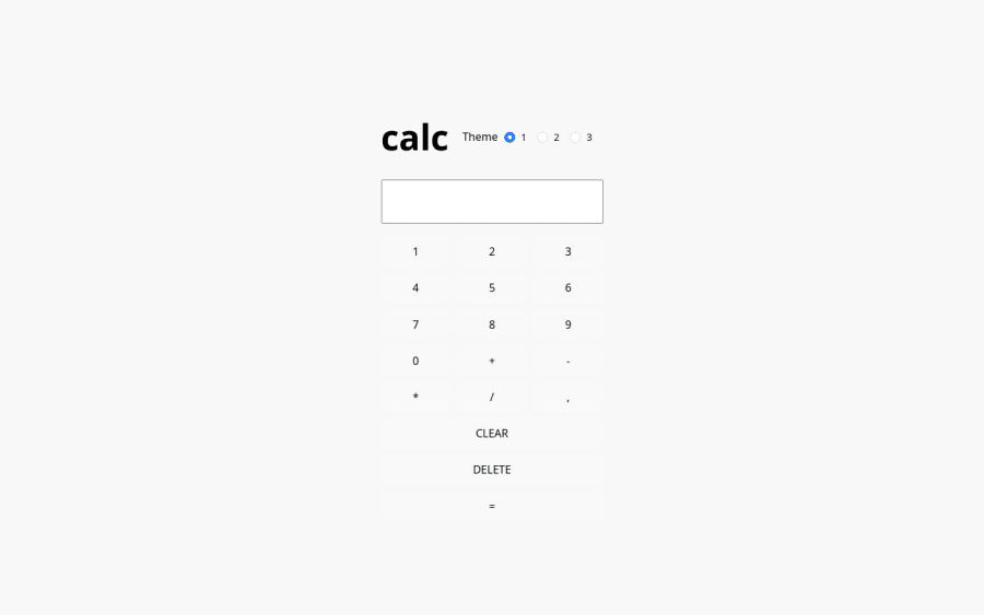 Frontend Mentor Calculator Coding Challenge Solution
