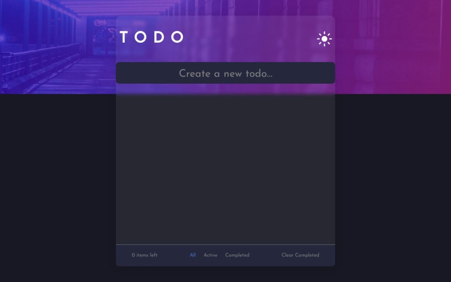 Frontend Mentor Todo App Using Html Css Js Coding Challenge Solution