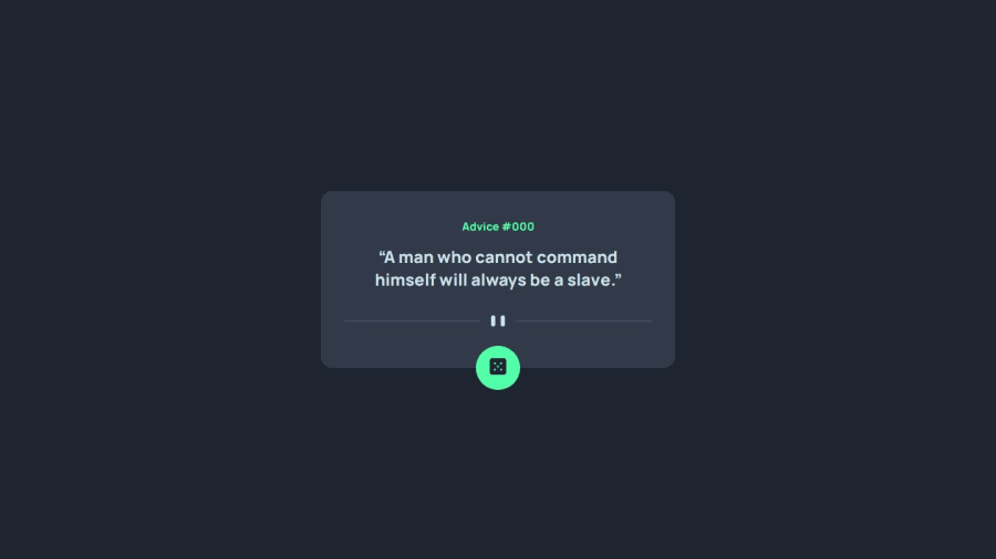 Frontend Mentor Advice Generator App Html Css Js Fetch Api Coding Challenge Solution