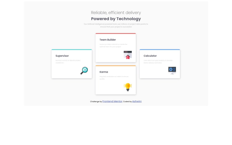 Frontend Mentor Four Card Feature Solution Using Css Grid Coding Challenge Solution