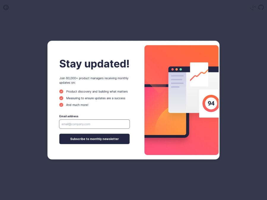 Frontend Mentor Responsive Newsletter Signup With React Framer