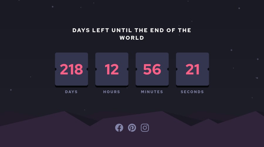 Frontend Mentor Frontend Mentor Countdown Timer Using React And