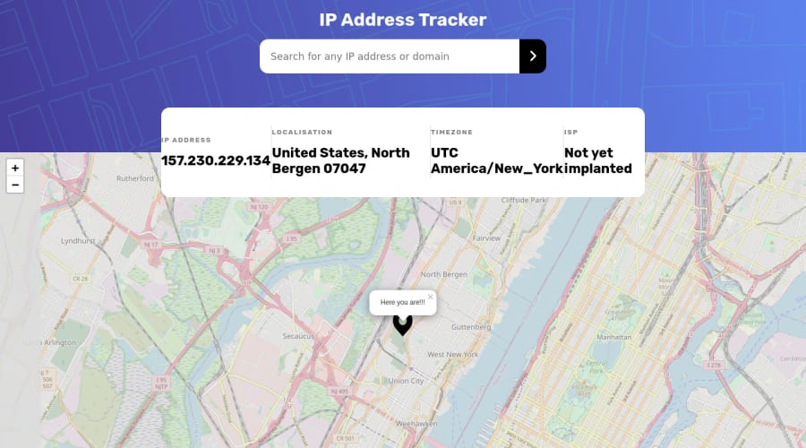 Frontend Mentor Ip Adress Tracker Coding Challenge Solution