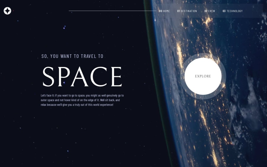 Frontend Mentor Space Tourism Coding Challenge Solution