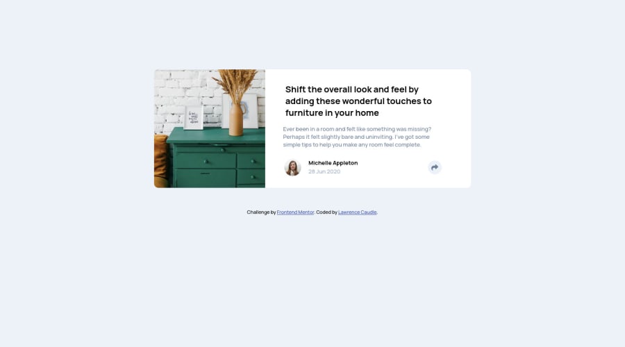 Frontend Mentor Article Preview Component Built With Vite Coding