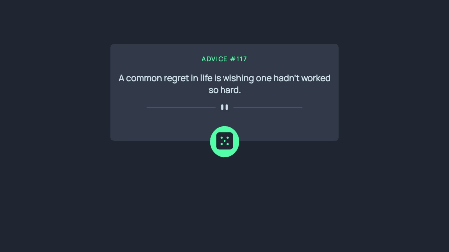 Frontend Mentor Advice Generator Using Js Coding Challenge Solution