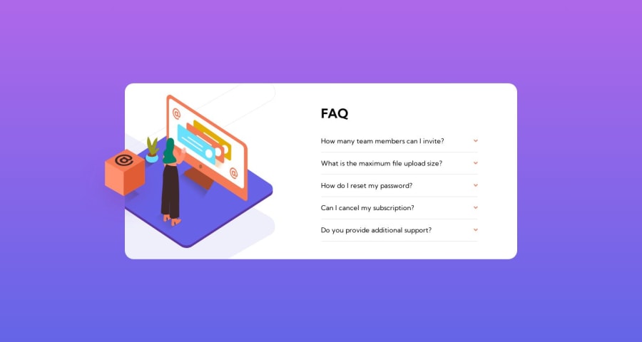 Frontend Mentor Faq Accordion Card Using Html Css And Javascript Coding Challenge Solution