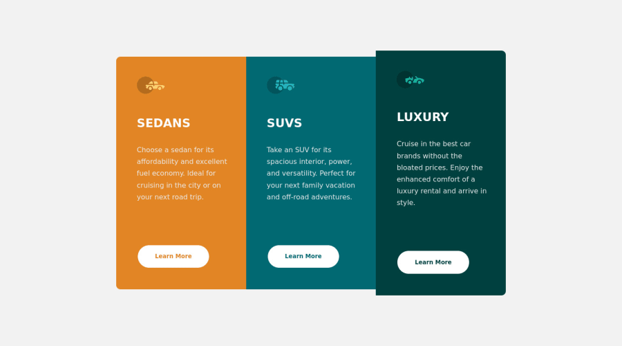Frontend Mentor 3 Column Preview Card Component Main Coding Challenge Solution