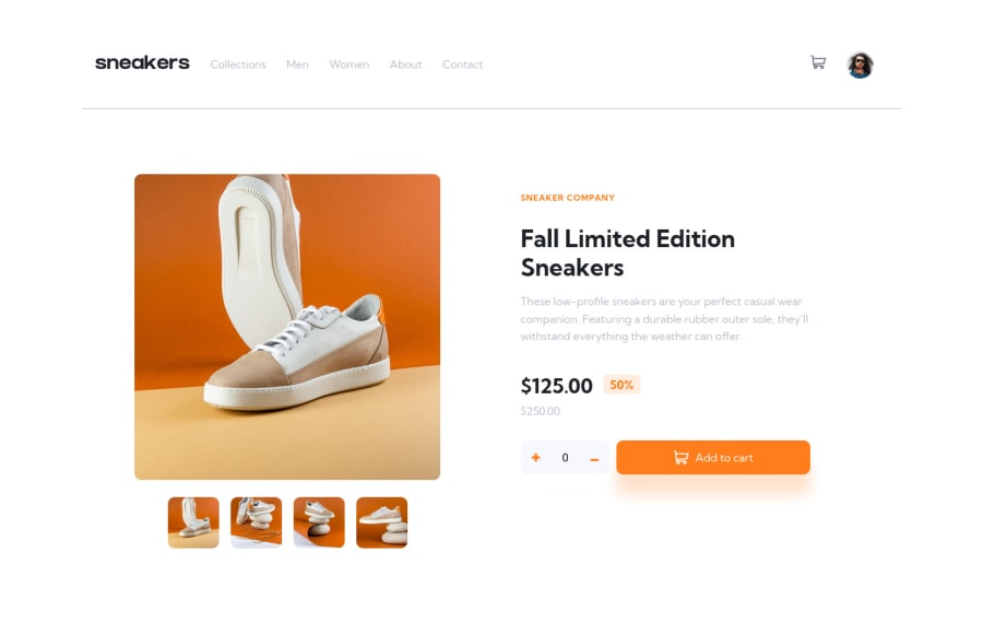 Frontend Mentor E Commerce Product Page Coding Challenge Solution