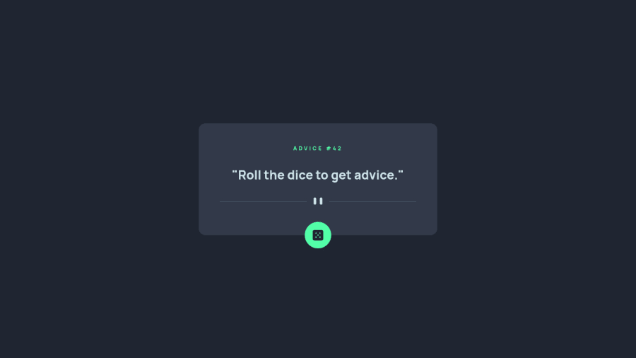 Frontend Mentor Advice Generator With Framer Motion And Axios Coding