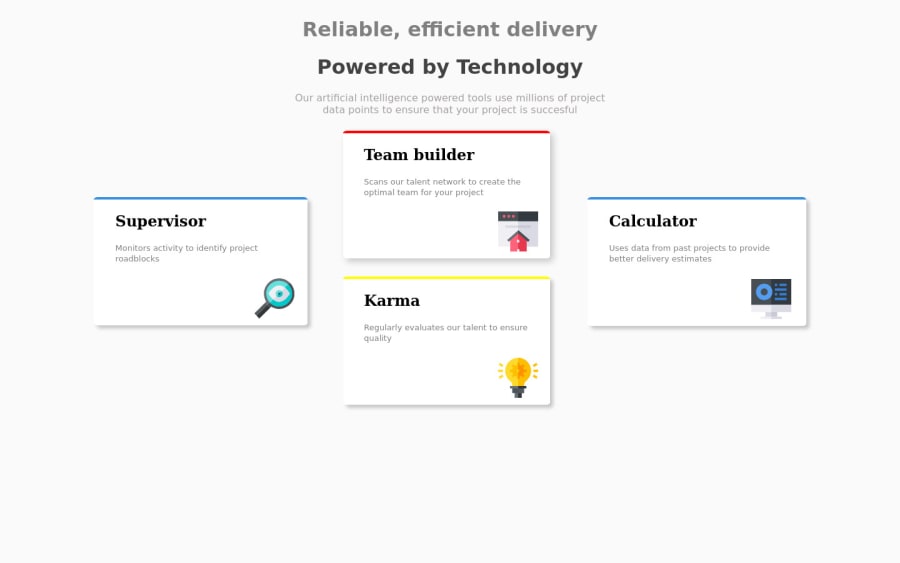 Frontend Mentor Four Card Section Html And Css Pure Coding Challenge Solution