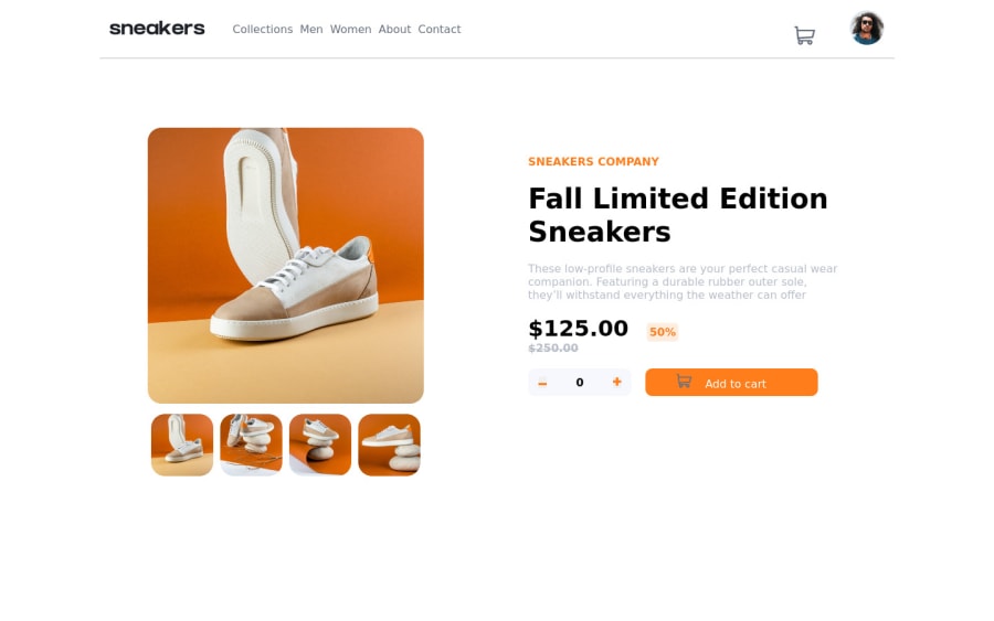 Frontend Mentor React E Commerce Website Page Coding Challenge Solution