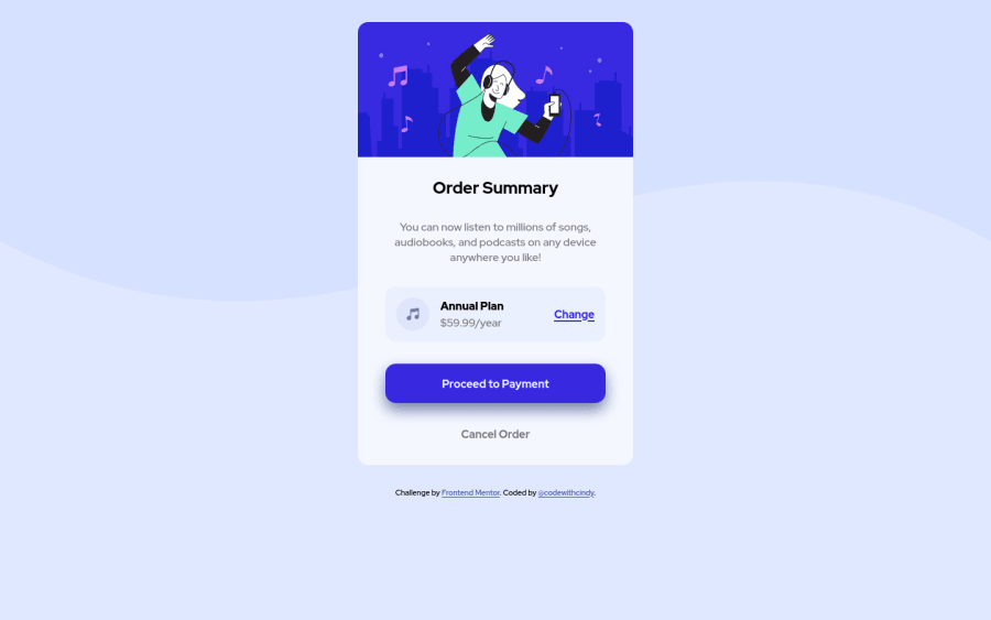 Frontend Mentor Order Summary Card Using Css Flexbox Coding Challenge Solution