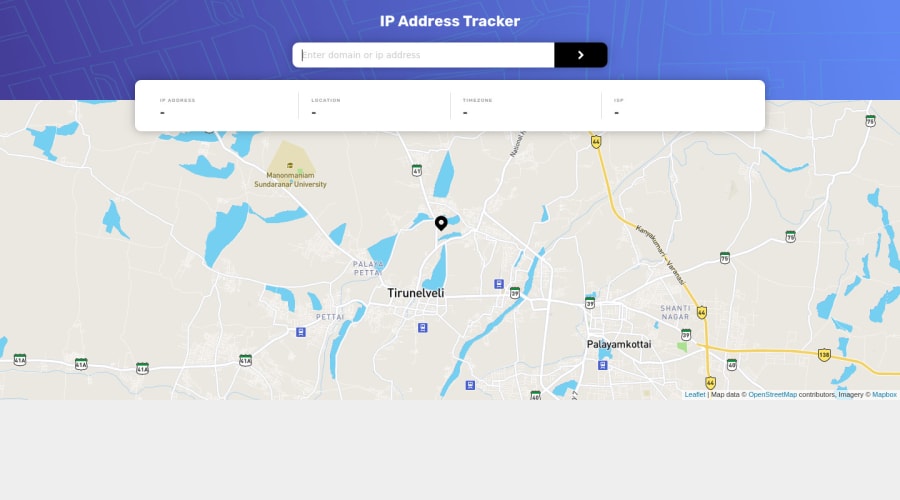 Frontend Mentor Ip Tracker Using React Sass And Leaflet Js Coding