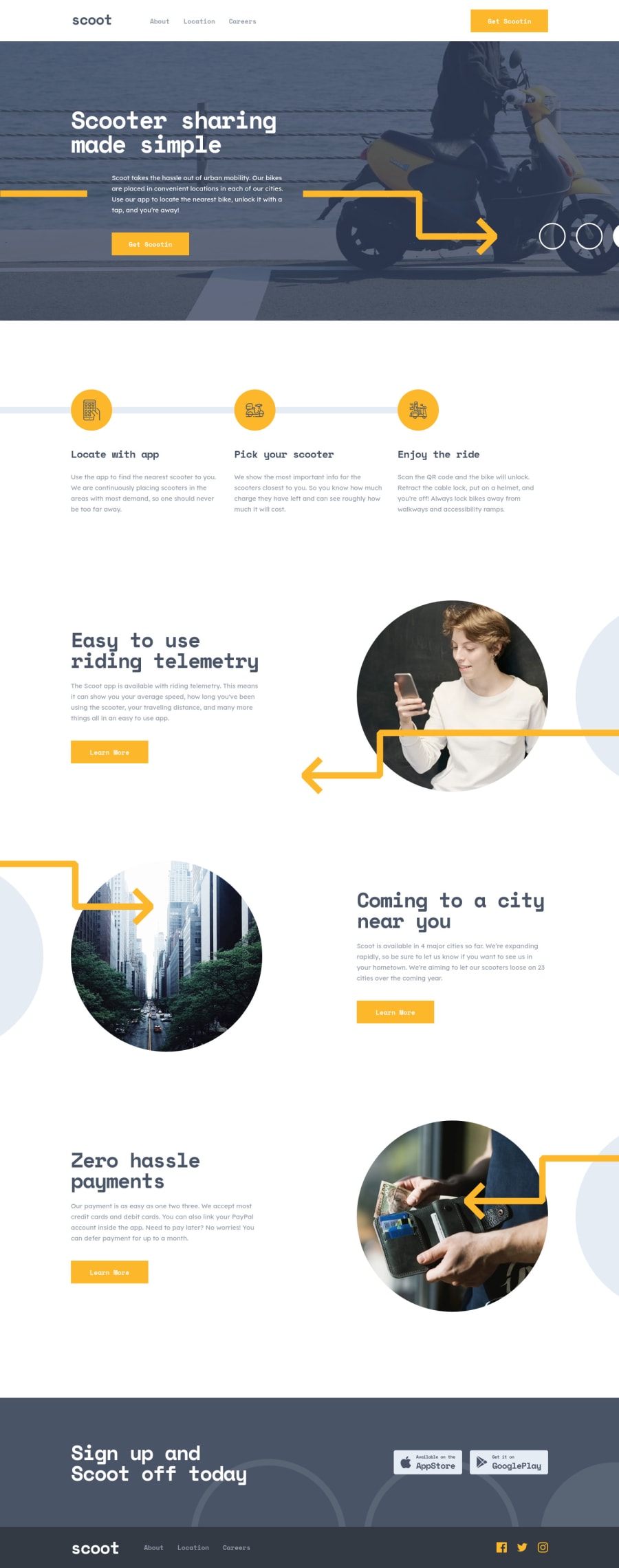 Frontend Mentor Scoot Multipage Website React Framer Motion Tailwind Css Coding Challenge