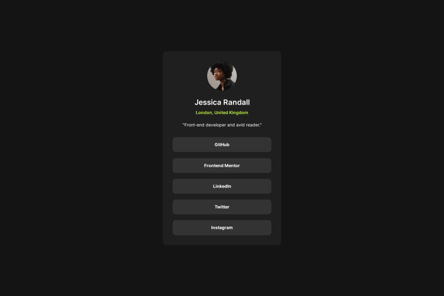 Frontend Mentor Social Links Profile Main Using Hmtl And Css Coding