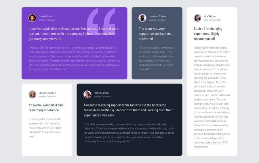 Frontend Mentor Responsive Grid Layout With Vite React And Tailwind