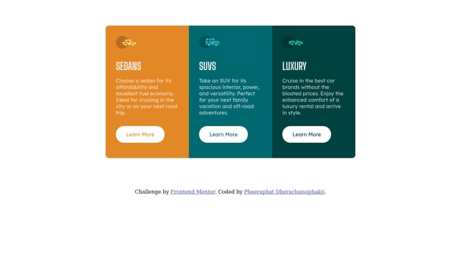 Frontend Mentor 3 Column Preview Card Component Coding Challenge Solution