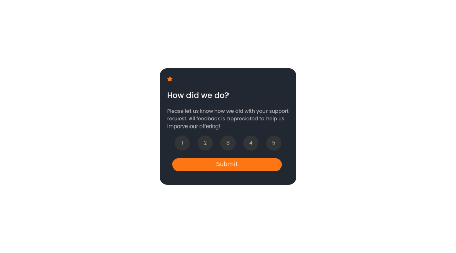 Frontend Mentor Responsive Rating Cardcomponent Using Html Vanilla Css And Javascript Coding