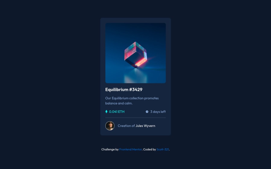 Frontend Mentor Card With Image Using Flex Box And Absolute Positioning Coding Challenge Solution